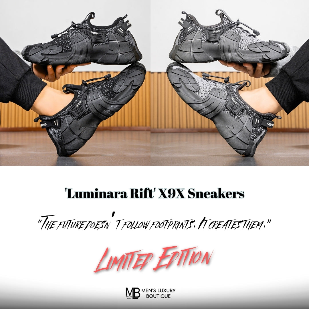 Stride Reimagined: Igniting Motion with the 'Luminara Rift' X9X Sneake – Men's Luxury Boutique ...