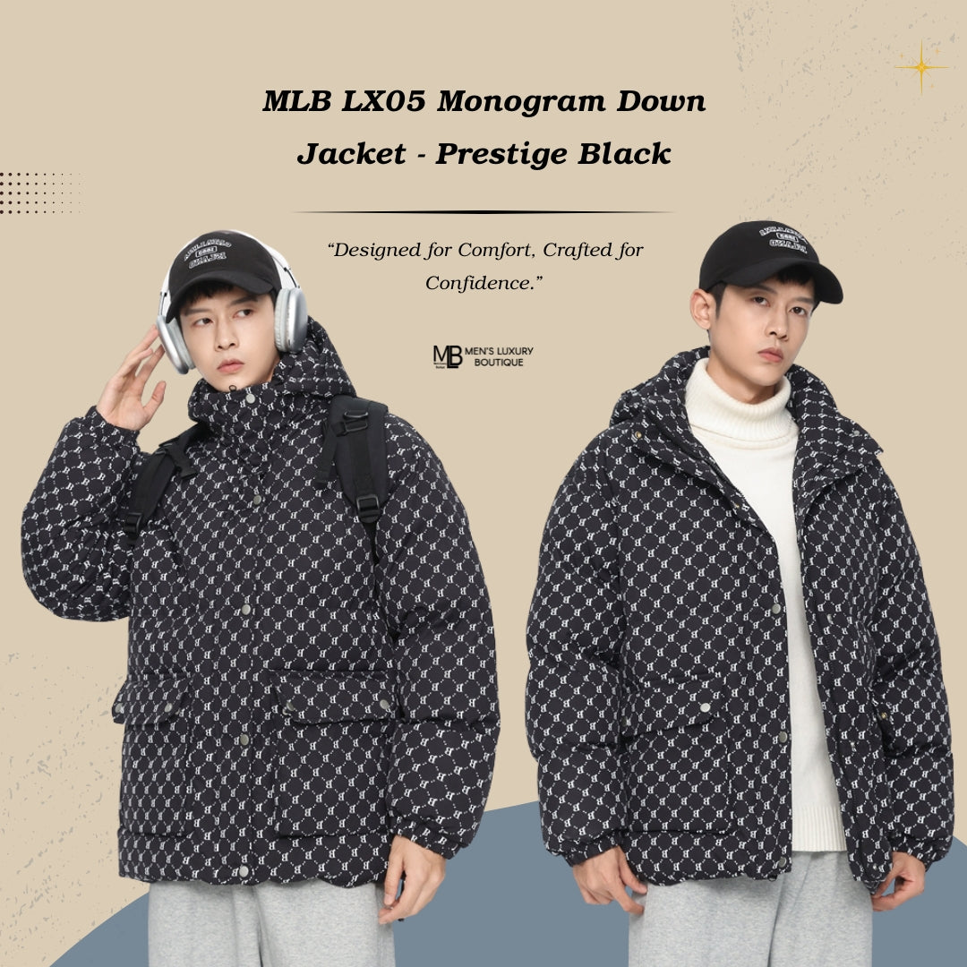 MLB LX05 Monogram Down Jacket – Prestige Black: The Pinnacle of Style ...