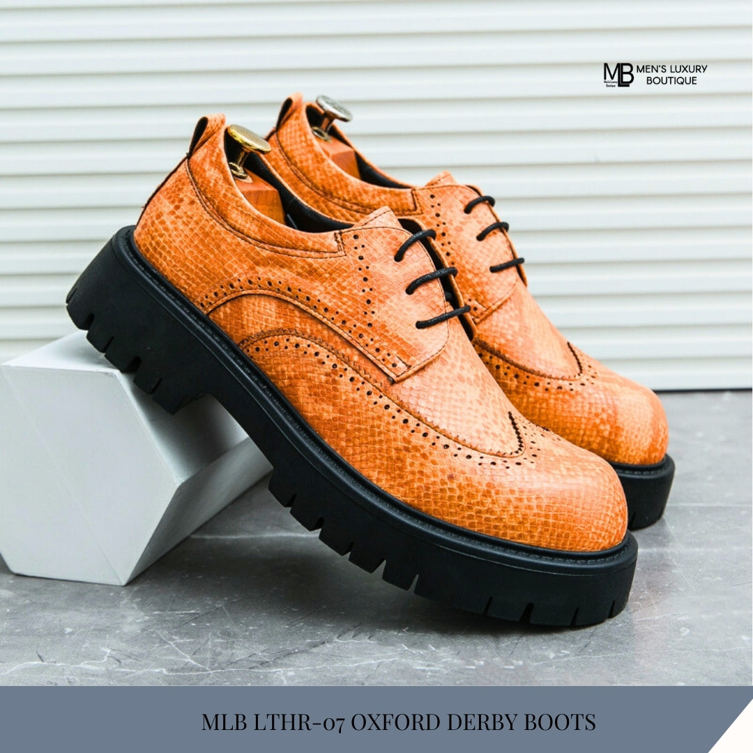Redefining Elegance: The MLB LTHR-07 Oxford Derby Boots for the Modern ...